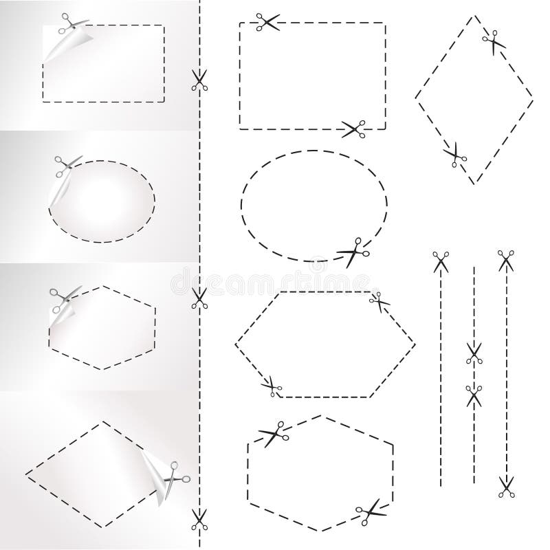 Scissors cut a paper stock vector. Illustration of symbol - 28521409