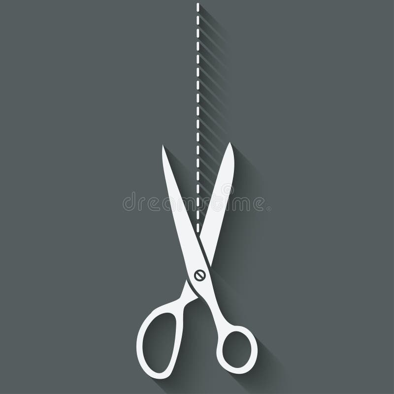 Scissors cut symbol stock vector. Illustration of cutout - 47041541