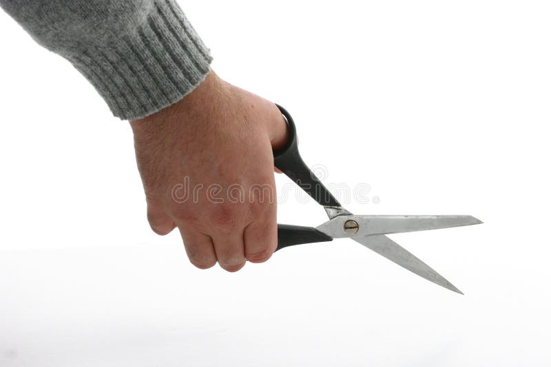 Scisssors in hand stock photo. Image of edge, grips, implement - 2909338