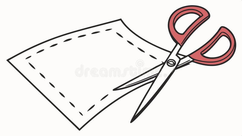 Scissors Cutting Fabric Swatch, Tailoring Sewing Crafting and Textile ...