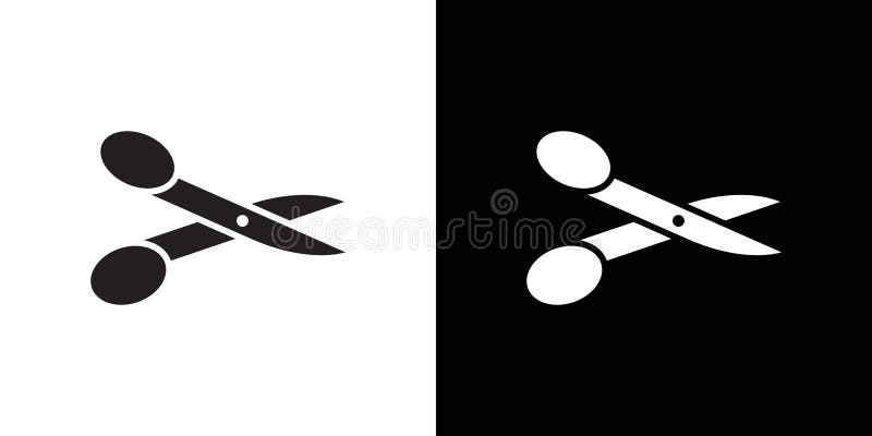 Scissors Cutting Icon Thin Line Flat Illustration Stock Illustration ...