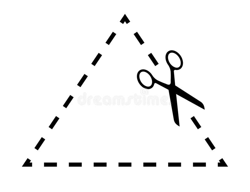 Scissors Cutting Line Black Line Art Stock Vector - Illustration of ...