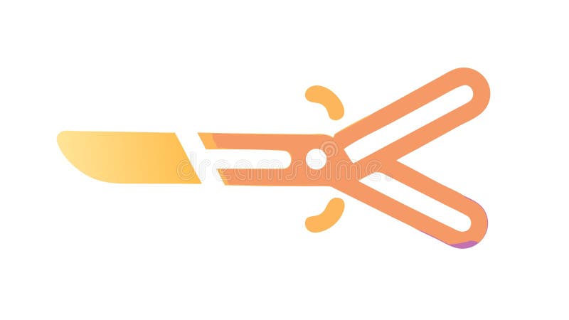 Scissors Cutting Line Edit, Trim, or Divide Action, Vector Design ...