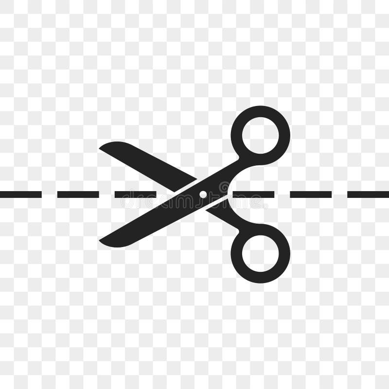 Scissors Cutting Line Vector Icon Stock Vector - Illustration of object ...
