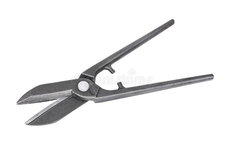 Scissors for Cutting Metal on a White Background Stock Image - Image of ...