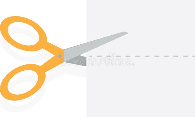 Scissors Cutting Paper stock vector. Illustration of school - 22886957