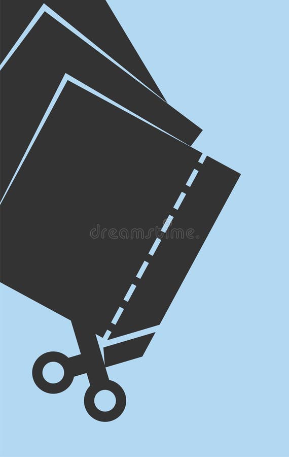 Scissors cutting symbol stock vector. Illustration of trim - 298422428