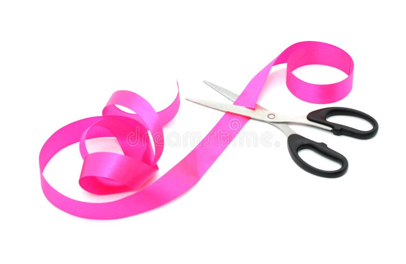 Scissors cutting a tape. stock image. Image of ceremony - 12683505