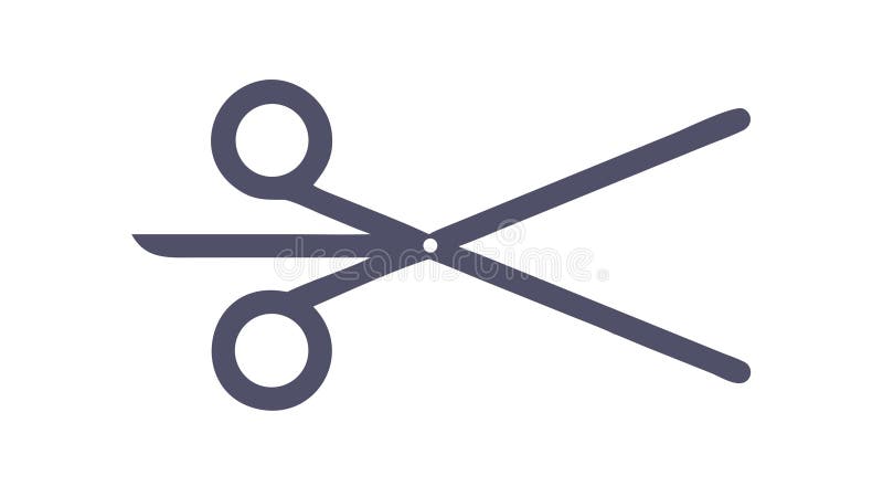 Scissors Cutting Tool Stationery Sharp Blades Icon , Vector Design ...