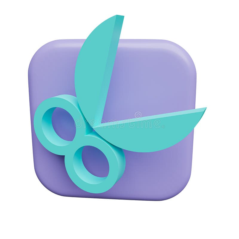 Scissors 3d Icon Render Illustration Stock Illustration - Illustration ...
