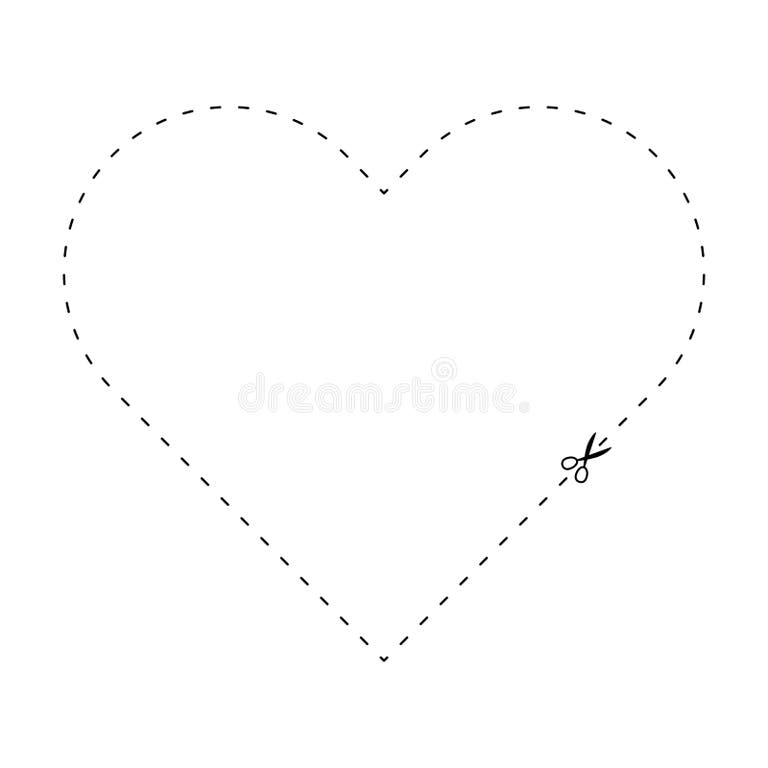 Heart Scissors Cutout Vector Stock Illustrations – 69 Heart Scissors ...