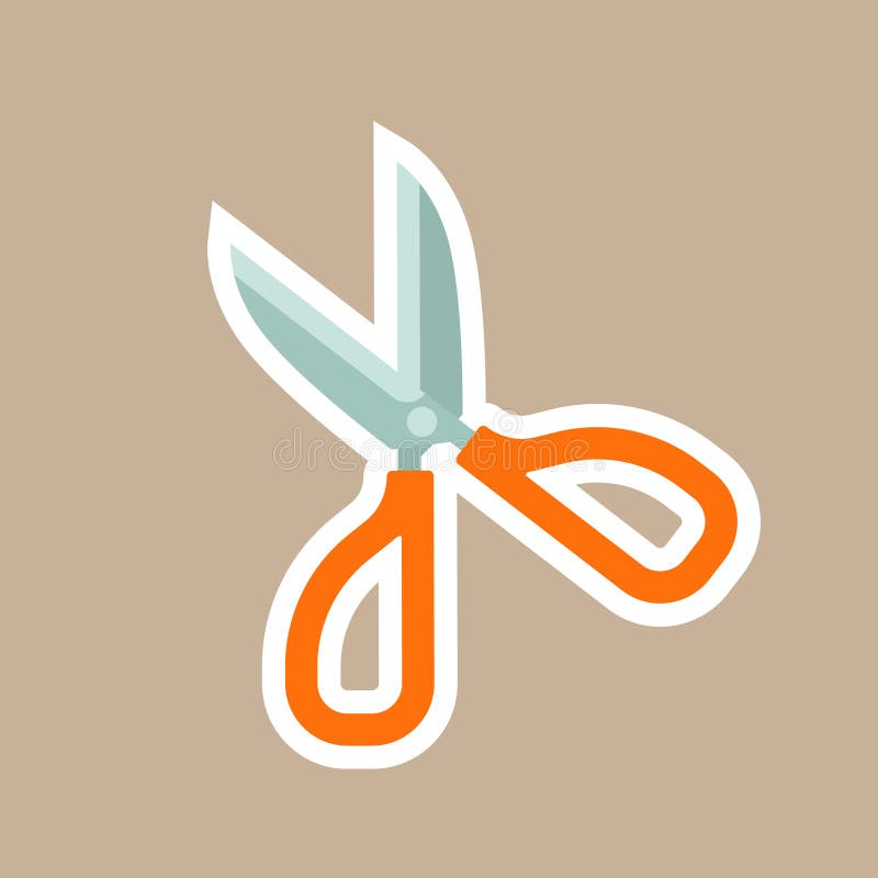 Scissors Design Vector Flat Objects Stock Vector - Illustration of ...