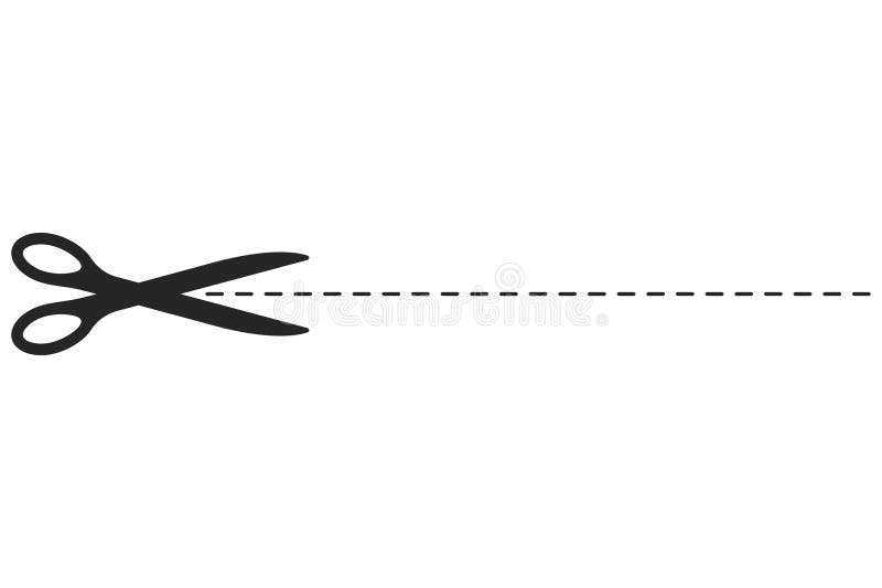 Dotted Cut Line Vector stock vector. Illustration of transparent ...