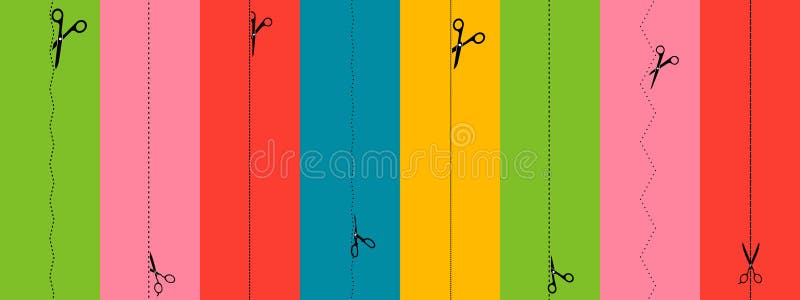 Scissors with Dotted Cut Lines. Montessori Game Stock Illustration ...