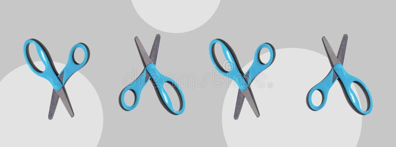 Scissors with Dropped Shadow from Above Stock Illustration ...