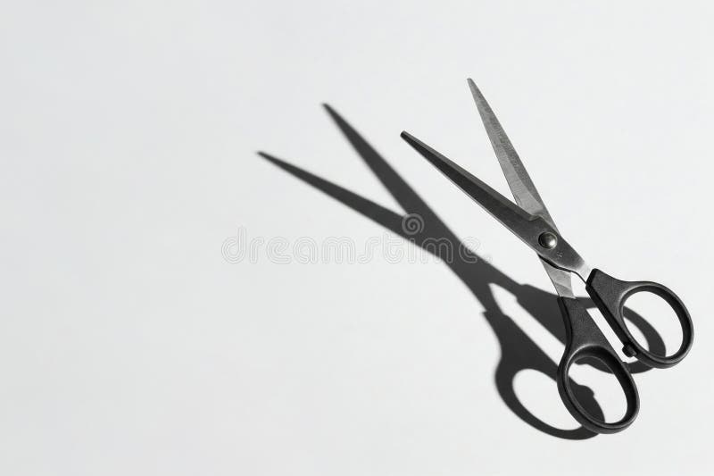 Scissors with Eyeshadows in the Form of an Open Knife. Space for Text ...