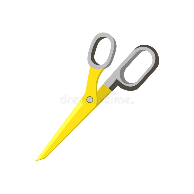 Scissors Flat Design, with Vector Illustration Design Stock Vector ...