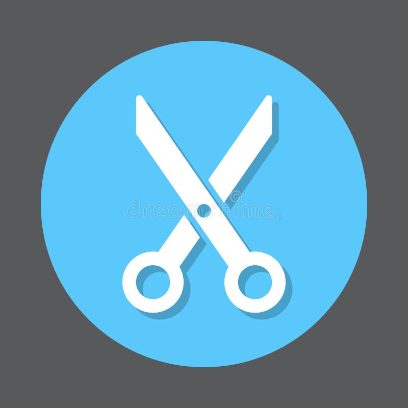 Cut, Scissors, Barbershop Flat Icon. Round Colorful Button, Circular ... Cut, Scissors, Barbershop Flat Icon. Round Colorful Button, Circular ...