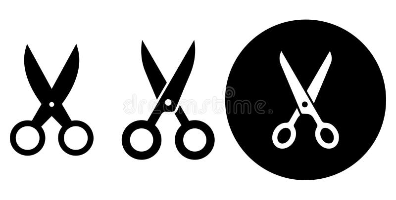 Scissors Flat Silhouette Icon Isolated Vector Illustration Stock Vector ...