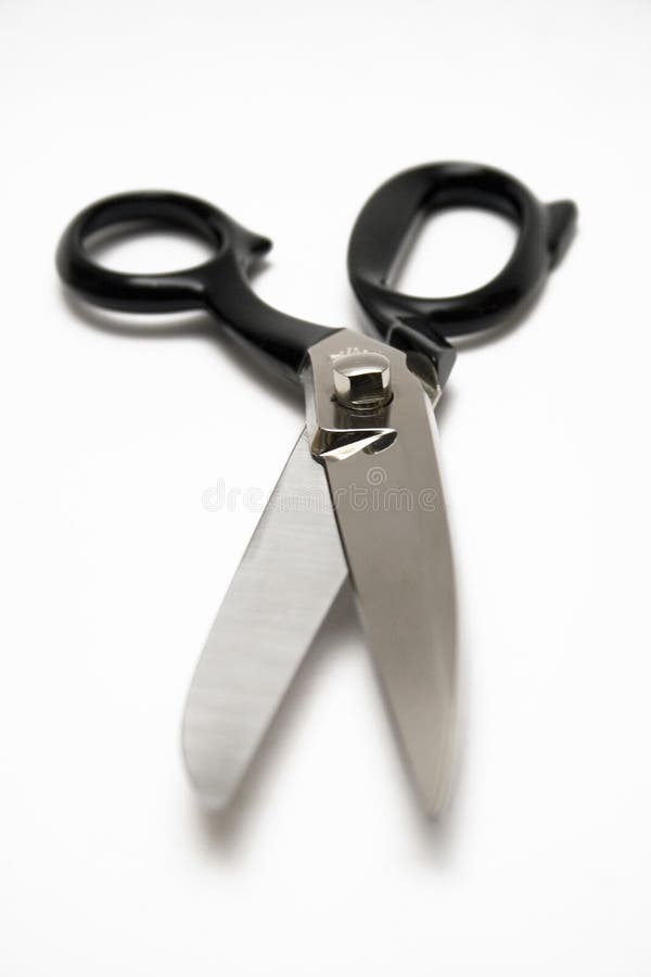 Scissors, (Top View) W/ Path Stock Image - Image of cutter, seamstress ...