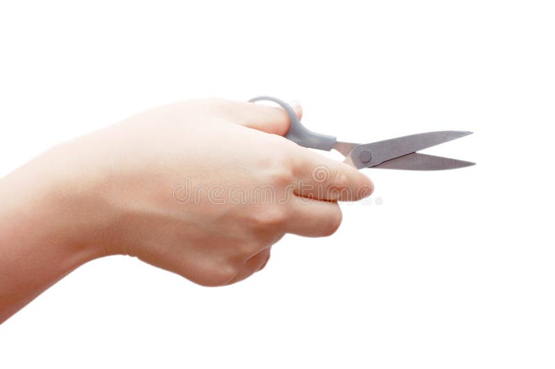 Scissors in hand stock image. Image of concepts, close - 11690907