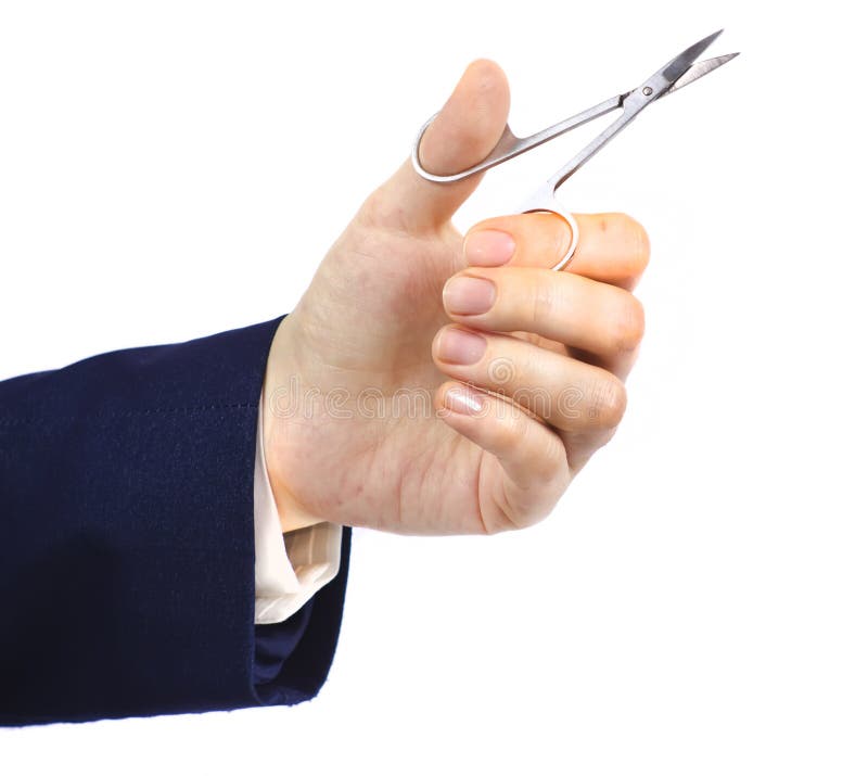 Scissors in hand stock photo. Image of makeup, nails - 18011112