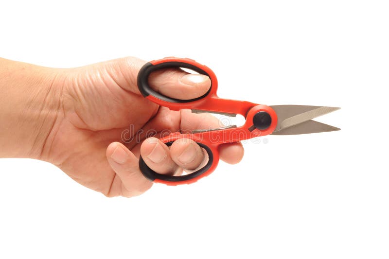 Scissors and hand stock photo. Image of pair, open, cutting - 22909100