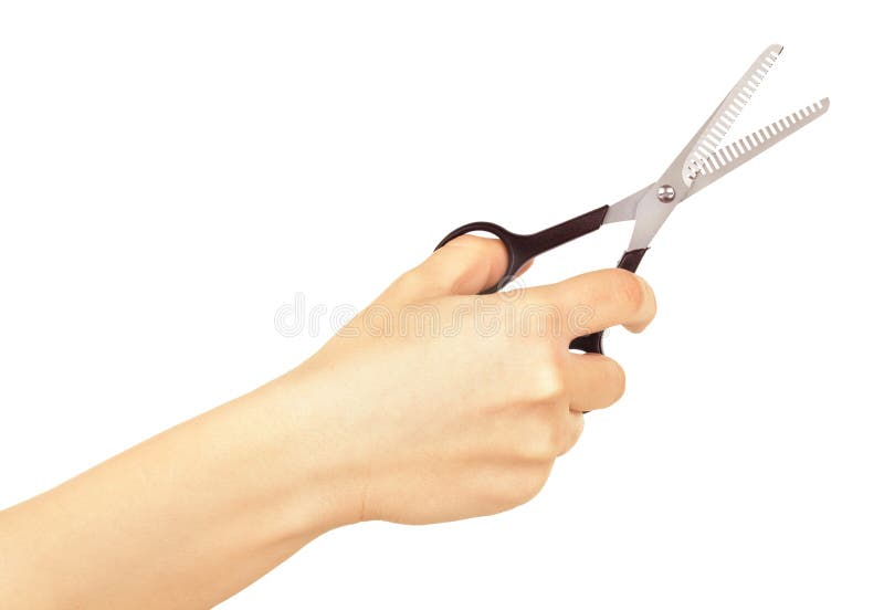 Scissors in the hand stock image. Image of female, tool - 51323341