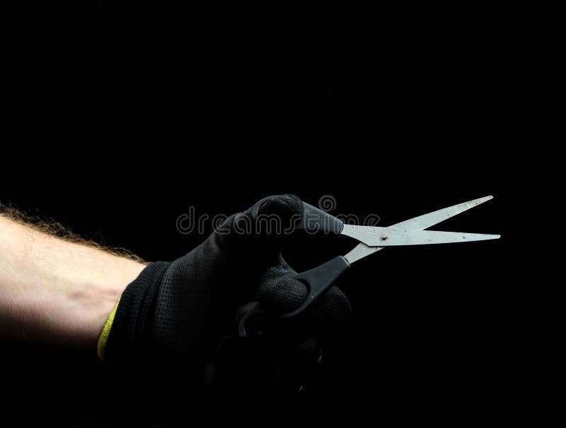 Scissors and a Hand stock photo. Image of cutter, isolated - 244886146