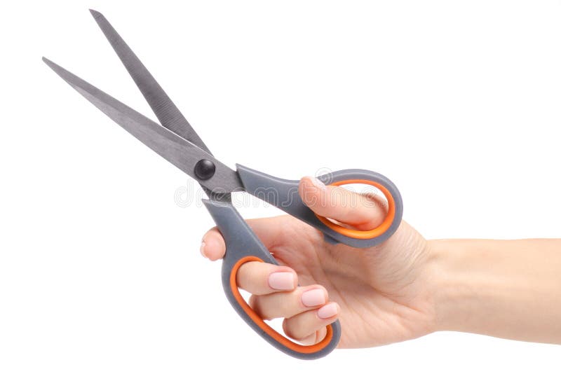 Scissors in hand stock image. Image of abstract, open - 129229663