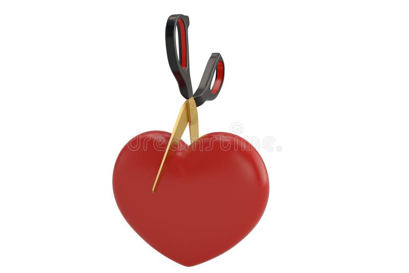 Scissors Cut Heart Paper Chain, Valentine`s Day Concept Layout Poster ...