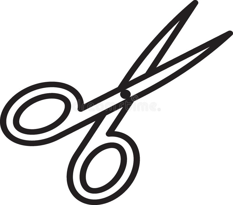 Scissors Icon Black and White Graphics Stock Illustration ...