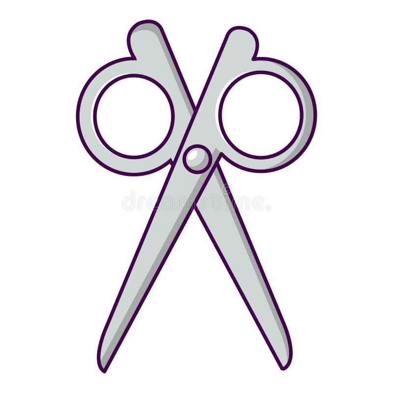 Scissors Icon, Cartoon Style Stock Vector - Illustration of office ...