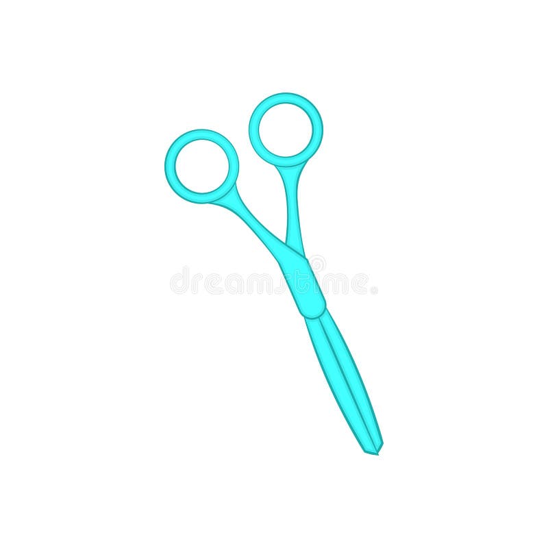 Scissors Icon, Cartoon Style Stock Vector - Illustration of hair ...