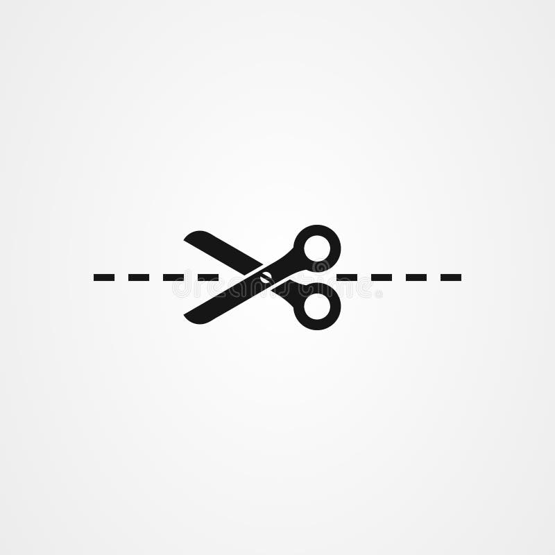 Scissors Icon, Cut or Cutting Symbol Vector Illustration Stock Vector ...