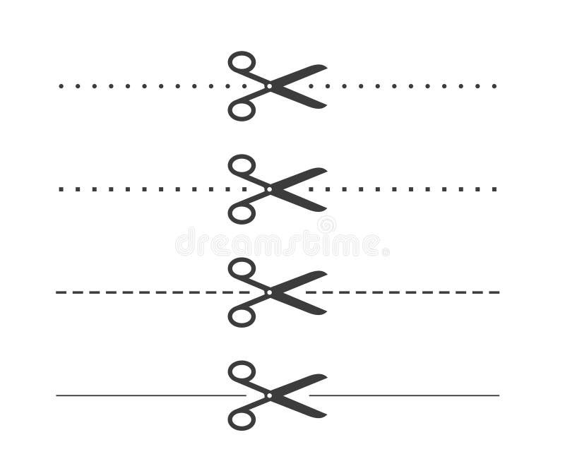 Scissors Icon for Cut Marks Vector. Scissors Icon Vector Illustration ...