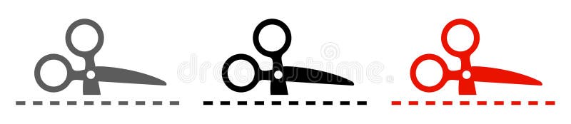 Scissors Icon Set, Coupon Border Sign - Vector Stock Vector ...