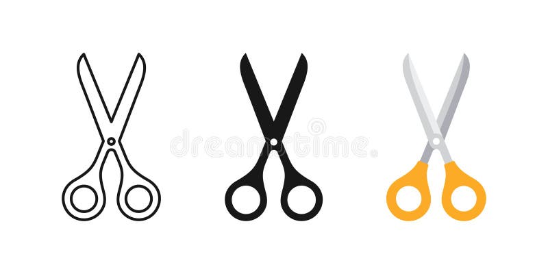 Scissors Icon Set. Open Scissors Icon Set. Scissors Symbol. Scissors ...