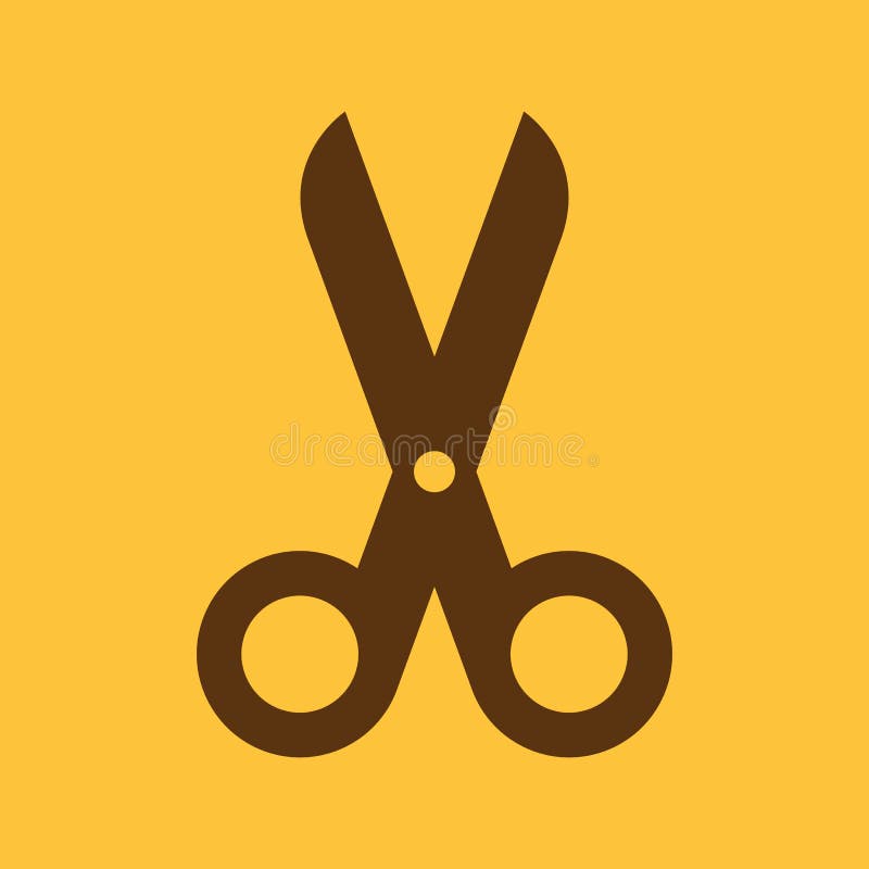 The Scissors Icon. Shears and Clippers, Cut Off Symbol Stock ...