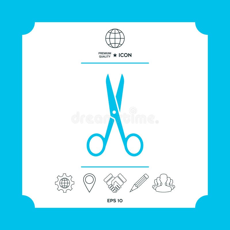 Scissors icon symbol stock vector. Illustration of scissor - 116141666