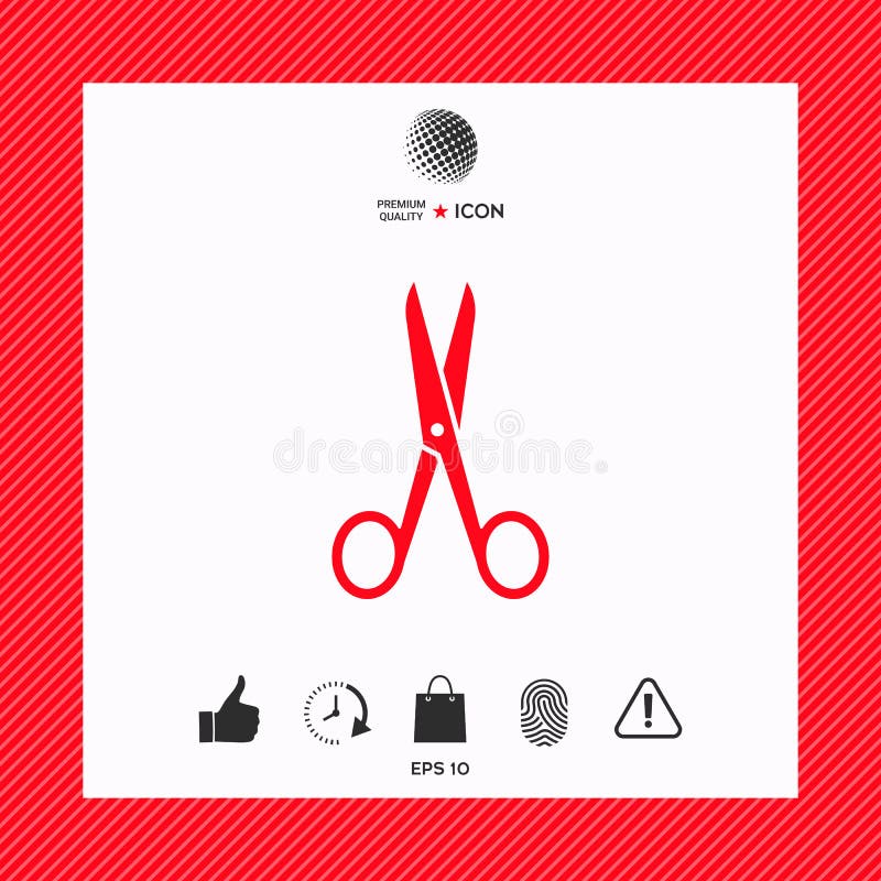 Scissors icon symbol stock vector. Illustration of label - 118014693