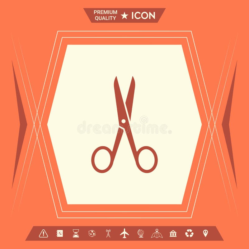 Scissors icon symbol stock vector. Illustration of shear - 124823201