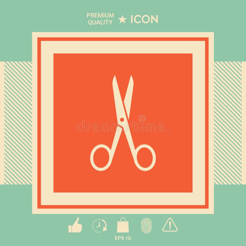 Scissors icon symbol stock vector. Illustration of clip - 118219947