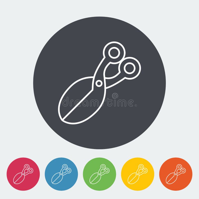 Scissors flat icon stock vector. Illustration of scissors - 113673236
