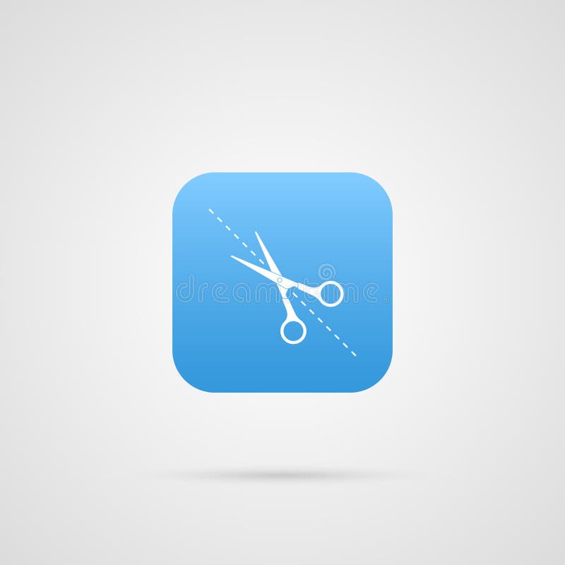 Scissors Icon Vector Illustration. Cut Concept with Open Scissors Stock ...