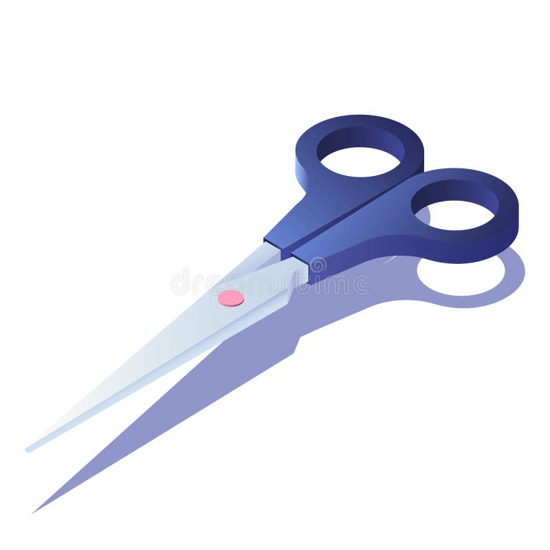 Scissors Isometric Illustration Stock Vector - Illustration of office ...
