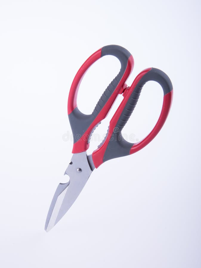 Scissors or Kitchen Scissors on a Background. Stock Photo - Image of ...