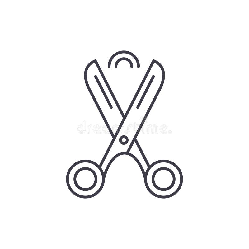 Scissors Line Icon Concept. Scissors Vector Linear Illustration, Symbol ...