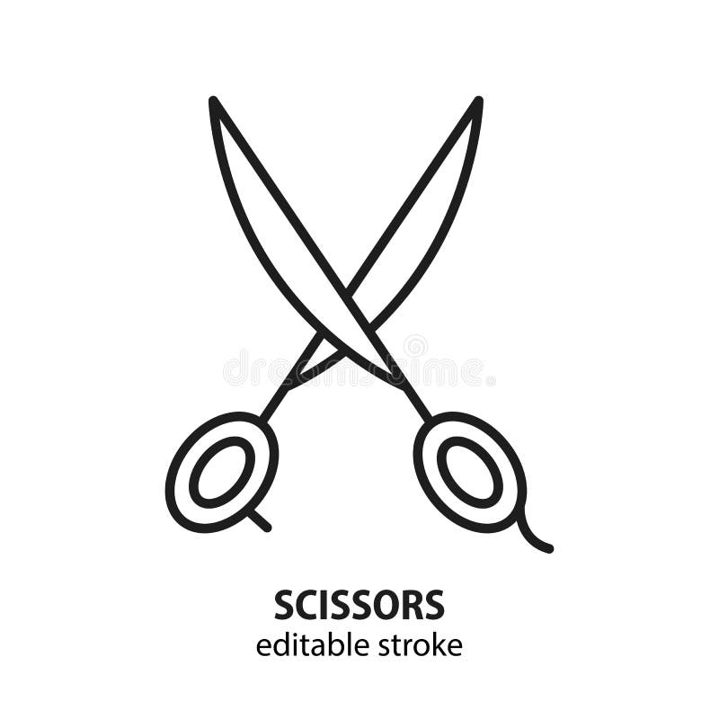Scissors with Cut Line Sign Icon. Tailor Symbol. Stock Illustration ...