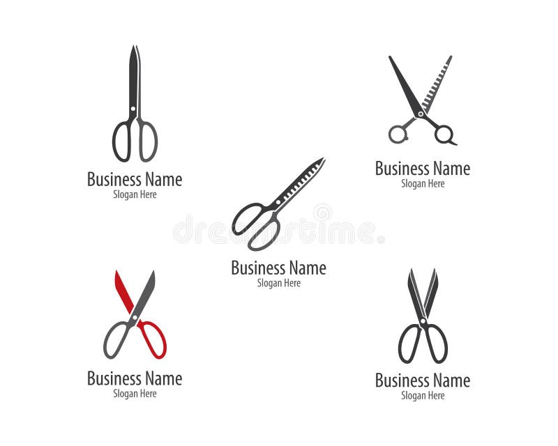 Scissors Logo Template Icon Stock Illustration - Illustration of ...